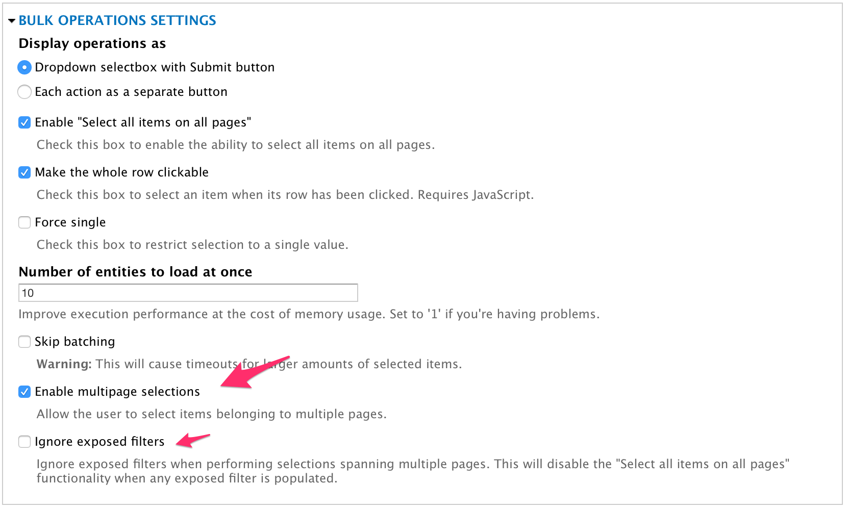 Integrate multi-page selection [#1207348] | Drupal.org