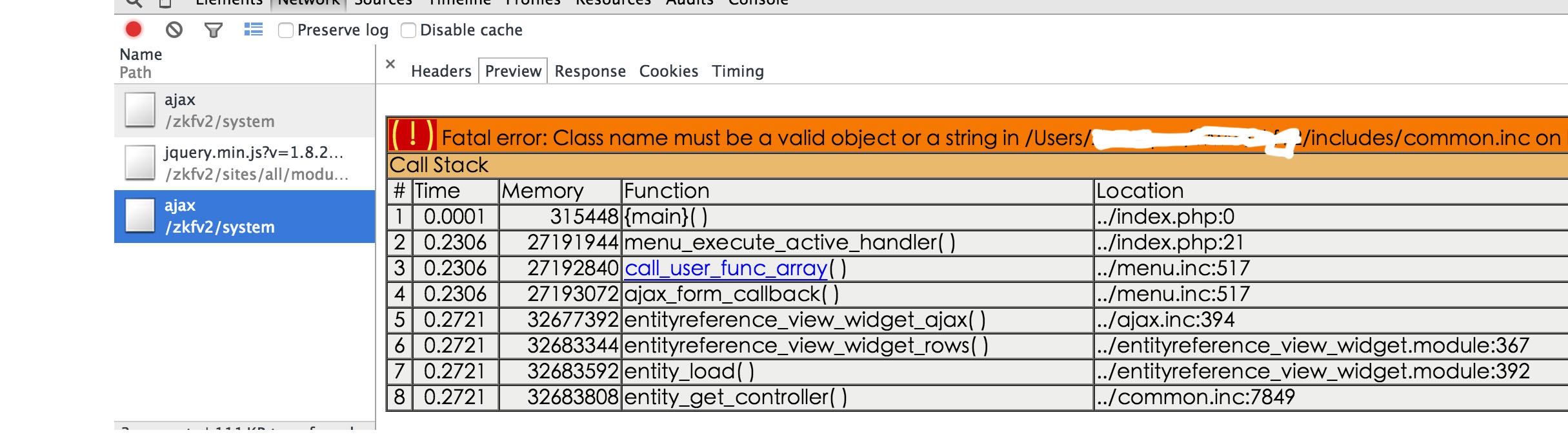 Fatal Error Class Name Must Be A Valid Object Or A String In Includes