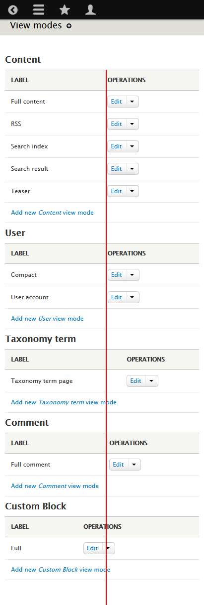 Operations column in Administration/Structure/Display modes/View modes not aligned. [#2187073 ...