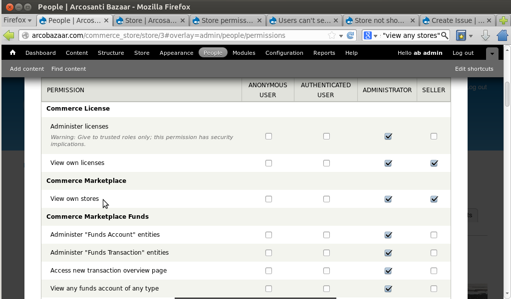 Anonymous user access to view stores [#2211139] | Drupal.org