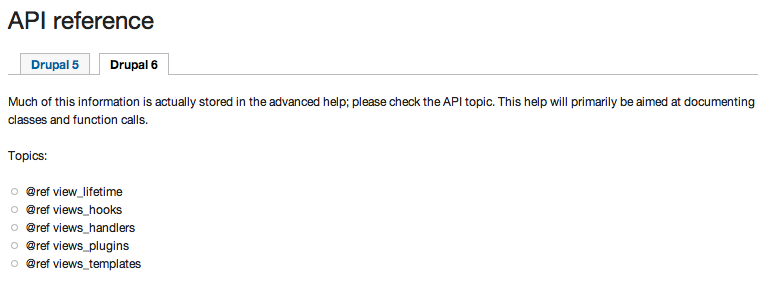 Add Drupal docs to View 2 documentation [#326306] | Drupal.org