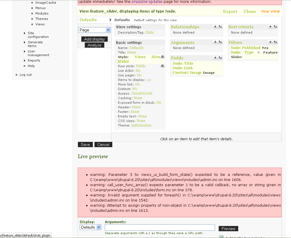 views give me these errors [#940664] | Drupal.org