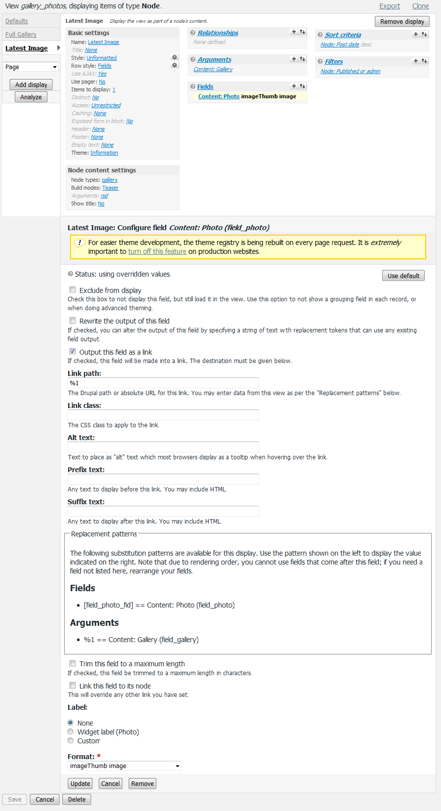 Tokens in Views Replacement Patterns? [#518398] | Drupal.org