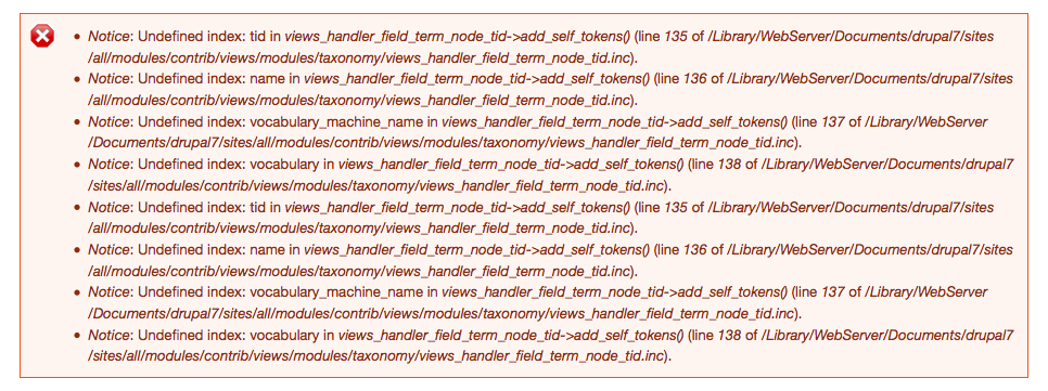 Notice: Undefined index: tid in views_handler_field_term_node_tid->add_self_tokens() [#1130760 ...