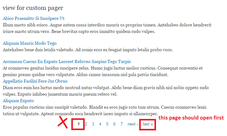 by default curent page should be last page except of first one [#2471621] | Drupal.org