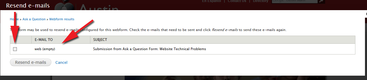 Cannot resend emails for results of webform using conditional email feature [#2451077] | Drupal.org