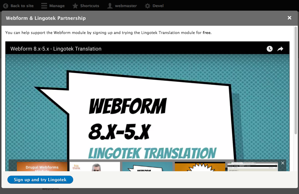 Promote partnerships within the Webform module [#2895809] | Drupal.org