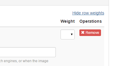 Row weights on multiple value fields not showing [#2475709] | Drupal.org