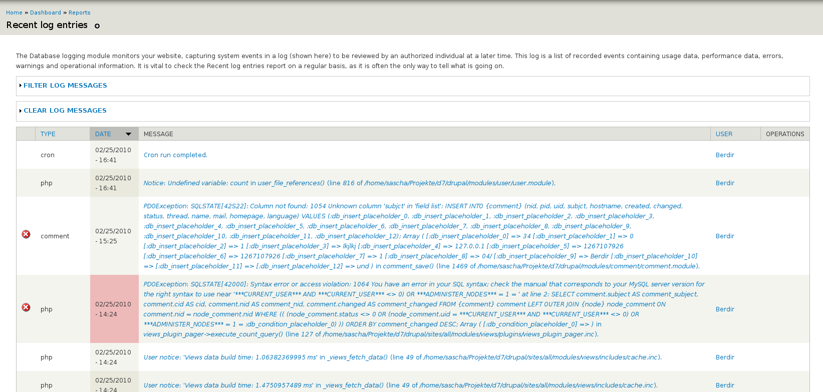 DBLog listings truncate messages in the middle of HTML tags [#718662] | Drupal.org