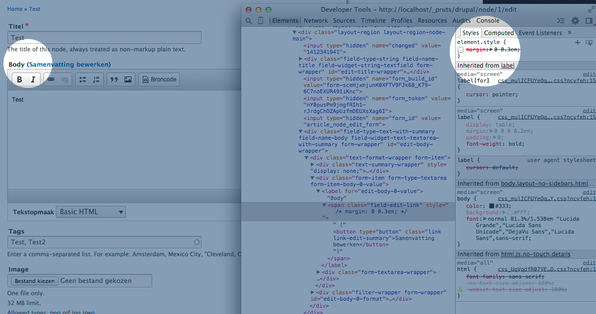 Remove trailing space from form element labels and field labels (HTML nbsp) [#1623574] | Drupal.org