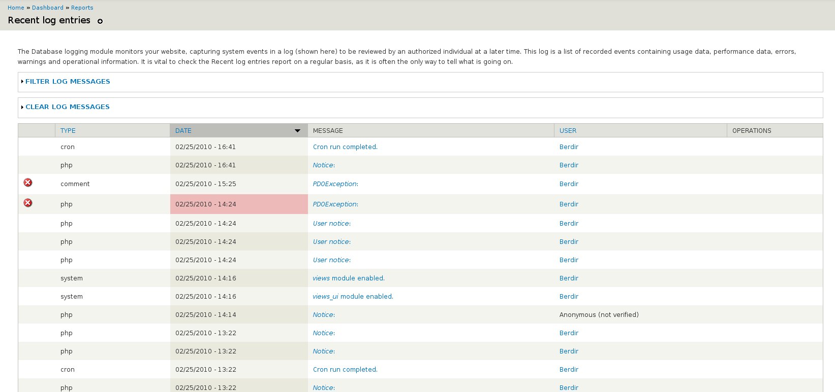 DBLog listings truncate messages in the middle of HTML tags [#718662] | Drupal.org