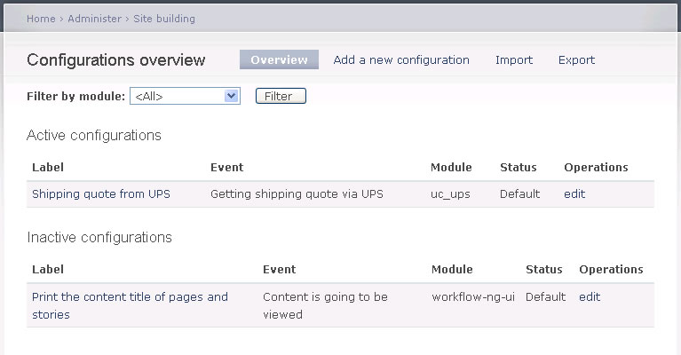 Configuration overview UI enhancements [#190218] | Drupal.org