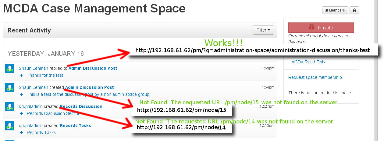 Links in "Recent Activity" always point to clean URLs [#2160841] | Drupal.org