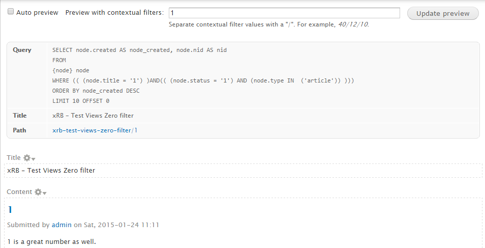 View Preview Contextual Filter Value Zero ("0") Considered "No Filter Value" [#2413541] | Drupal.org