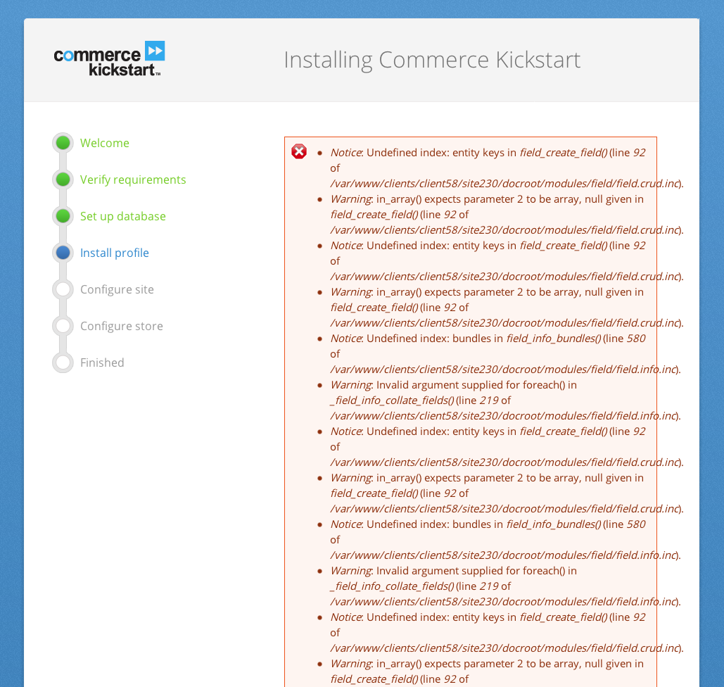 Notice: Undefined index: entity keys in field_create)field()(line 92 of field.crud.inc ...