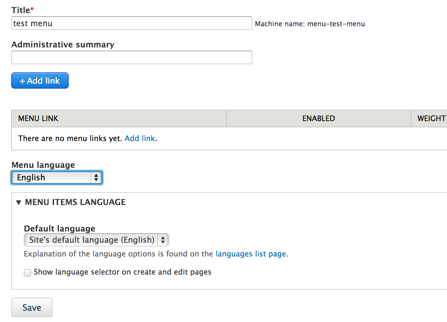 Add language selector on menus [#1945226] | Drupal.org