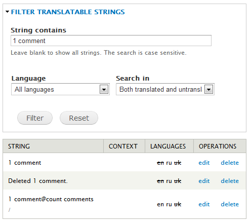 Plural string storage is broken, editing UI is missing [#532512] | Drupal.org