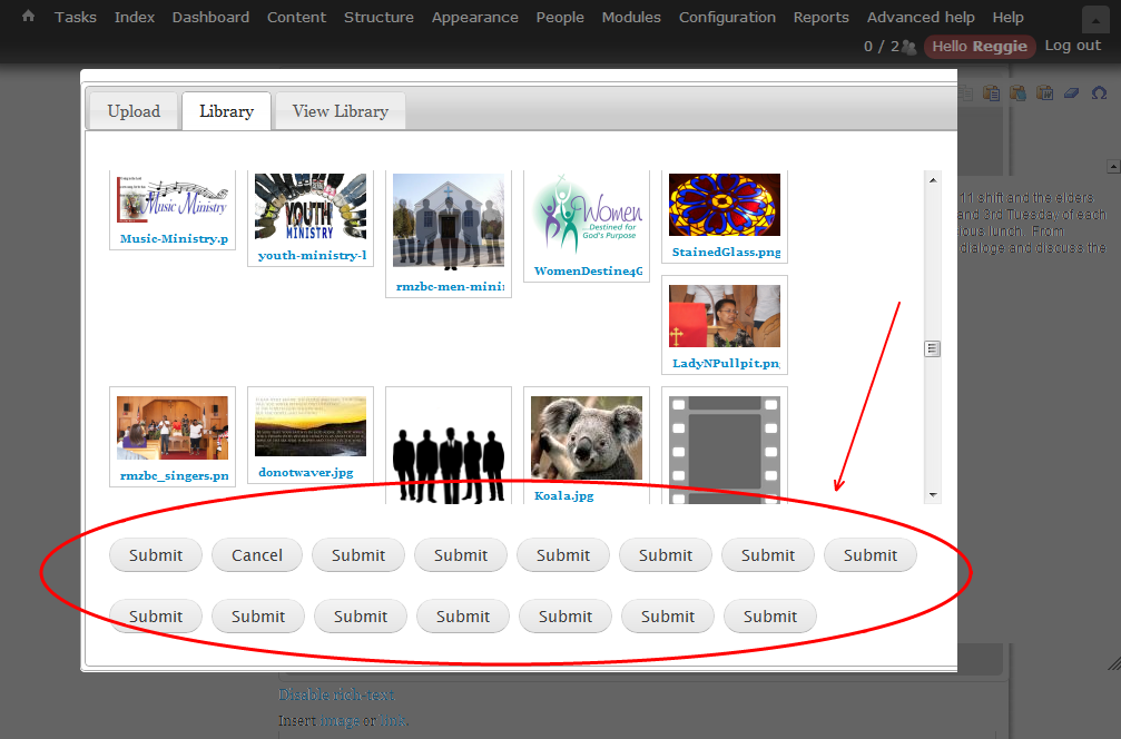 Media Browser shows multiple Submit buttons [#1299376] | Drupal.org