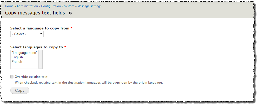 Module Configuration | Message Module | Drupal Wiki guide on Drupal.org