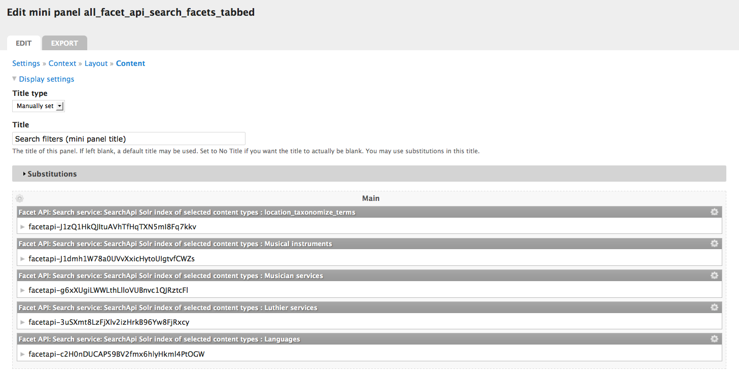 Panel page with tabs and nested tabs displays correctly for authenticated users but incorrectly ...