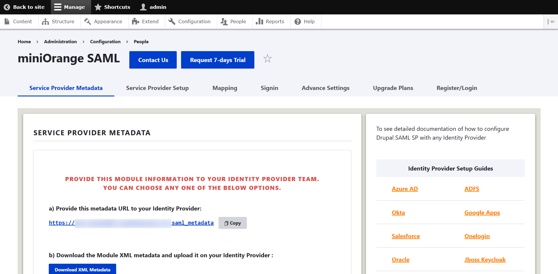Guide For Drupal Single Sign On Sso Using Bitium As Identity Provider Idp Saml Sp Single