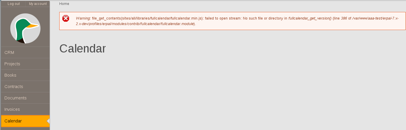 missing FullCalendar php-plugin - must be installed separately. [#1887392] | Drupal.org