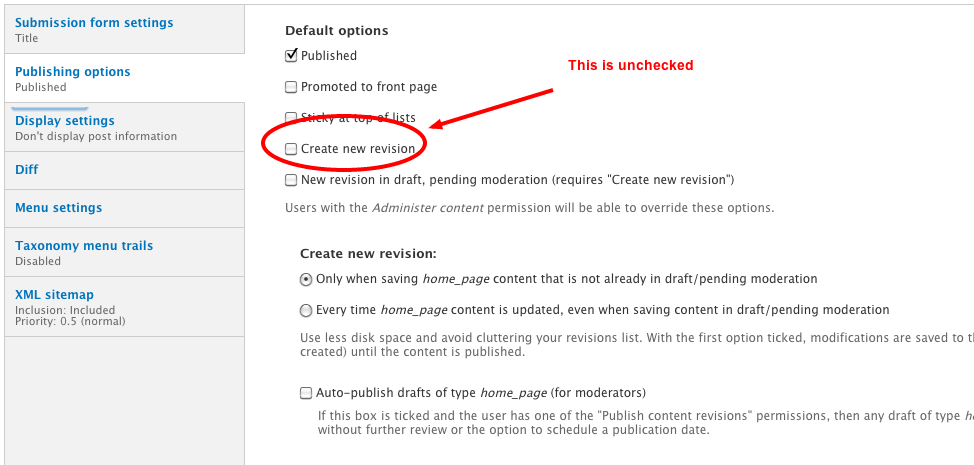 Revision Information tab still visible when "Create new Revisions" is unchecked. [#1611746 ...