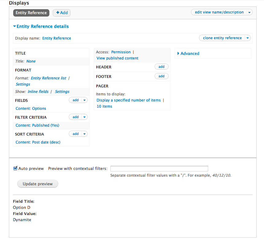 Add views support for providing a list of entities or bundles (views filtering, relationships ...