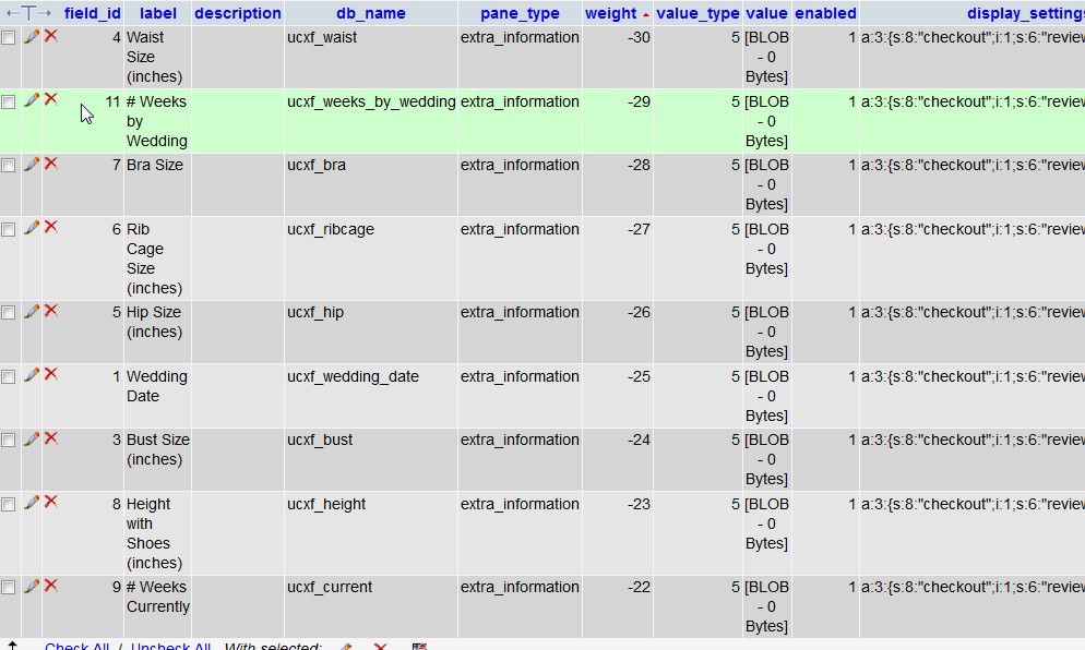 Weight ignored for fields in Extra information pane [#1376298] | Drupal.org