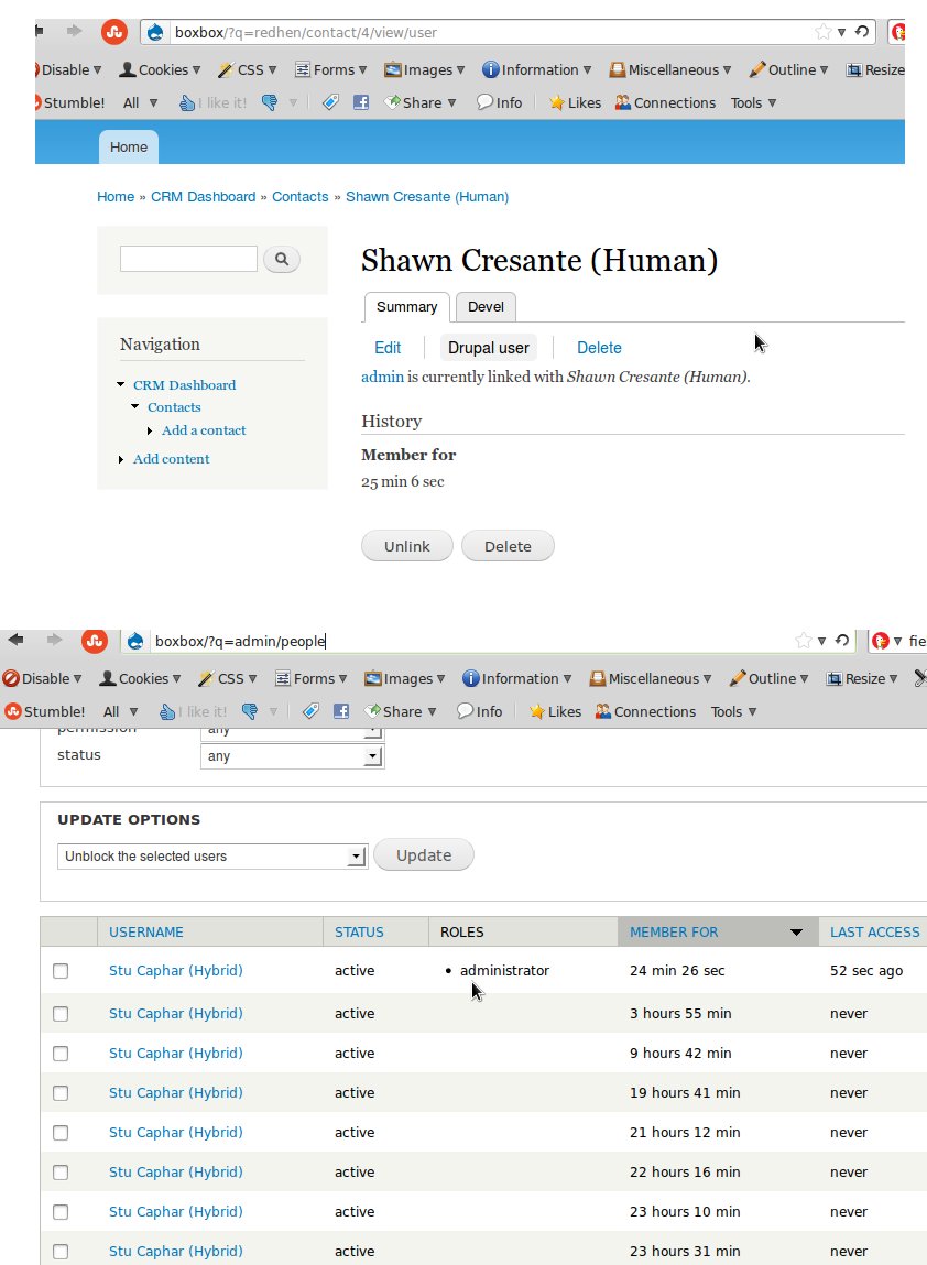 Username Field defaults to first created RedHen contact for all users [#1625096] | Drupal.org