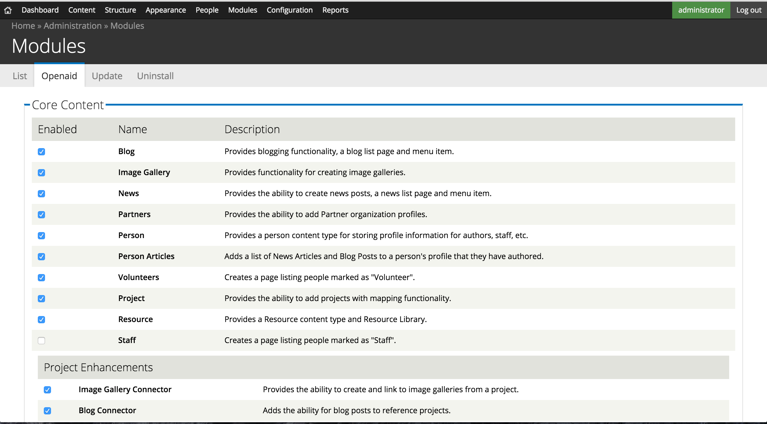 Configuring OpenAid | OpenAid | Drupal Wiki guide on Drupal.org