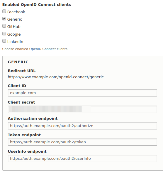 Client configuration | OpenID Connect | Drupal Wiki guide on Drupal.org Client configuration | OpenID Connect | Drupal Wiki guide on Drupal.org