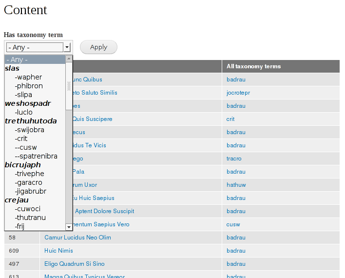 Support optgroups for taxonomy selection list [#1695658] | Drupal.org