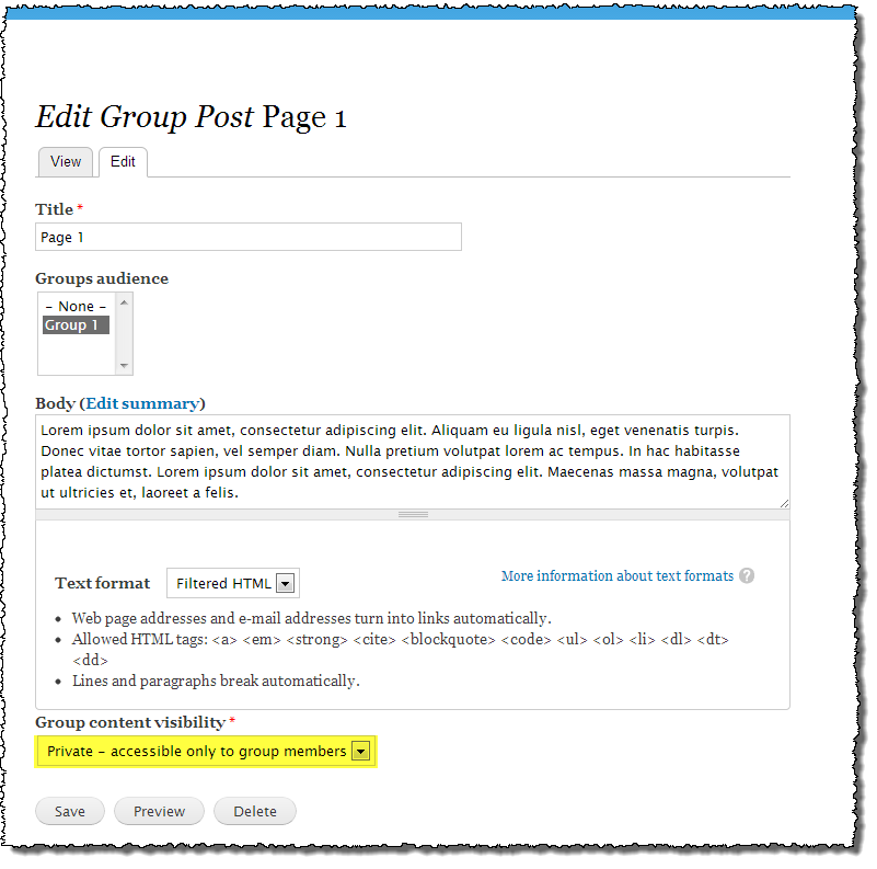 Group Content Access | Management | Drupal Wiki guide on Drupal.org