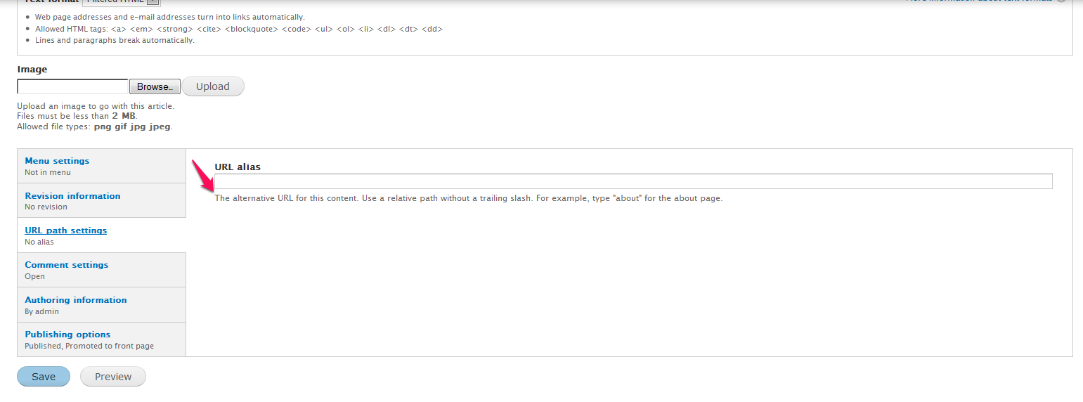 Rewrite description for URL alias on node/add/* [#1388832] | Drupal.org