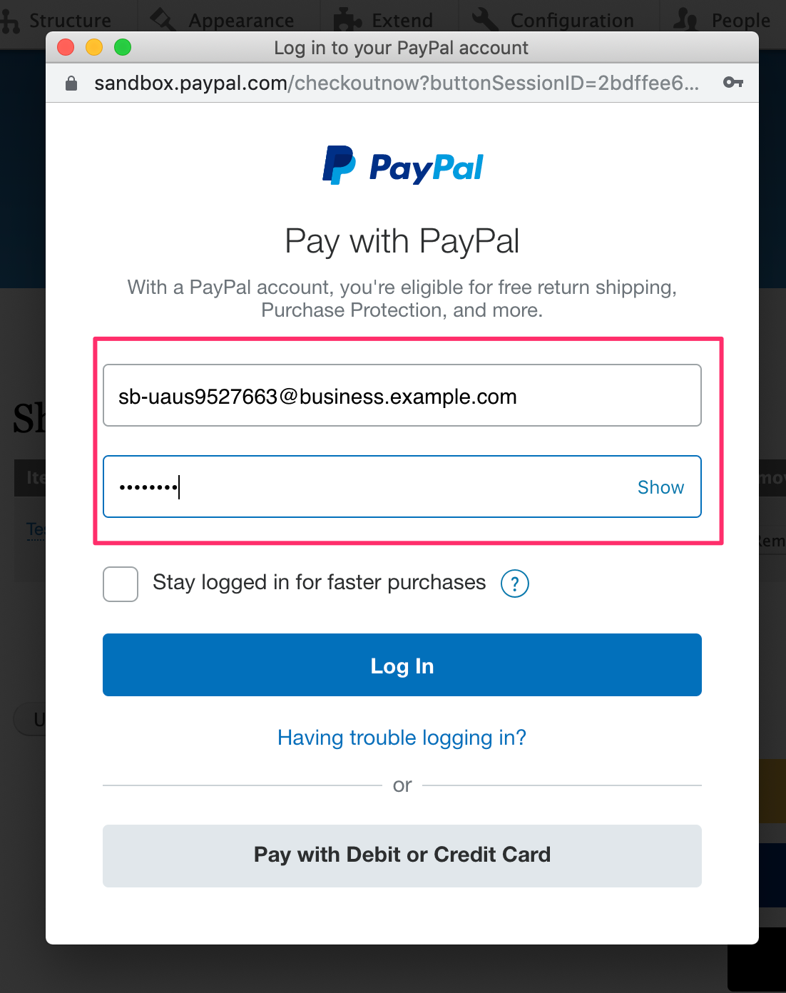Paypal Login
