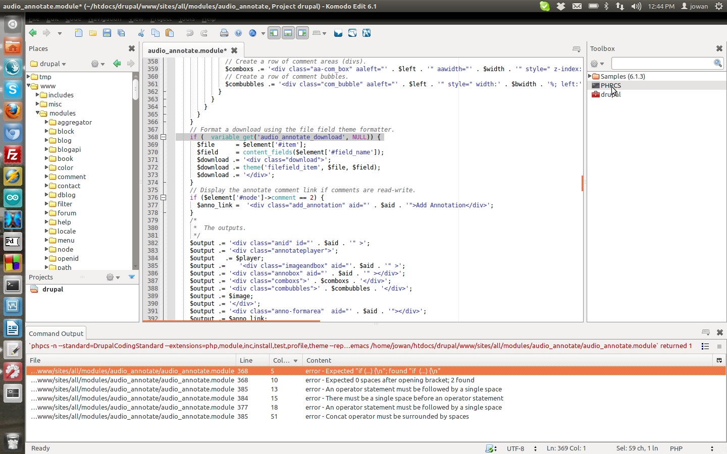 Configuration for Komodo IDE on Ubuntu [#1410310] | Drupal.org