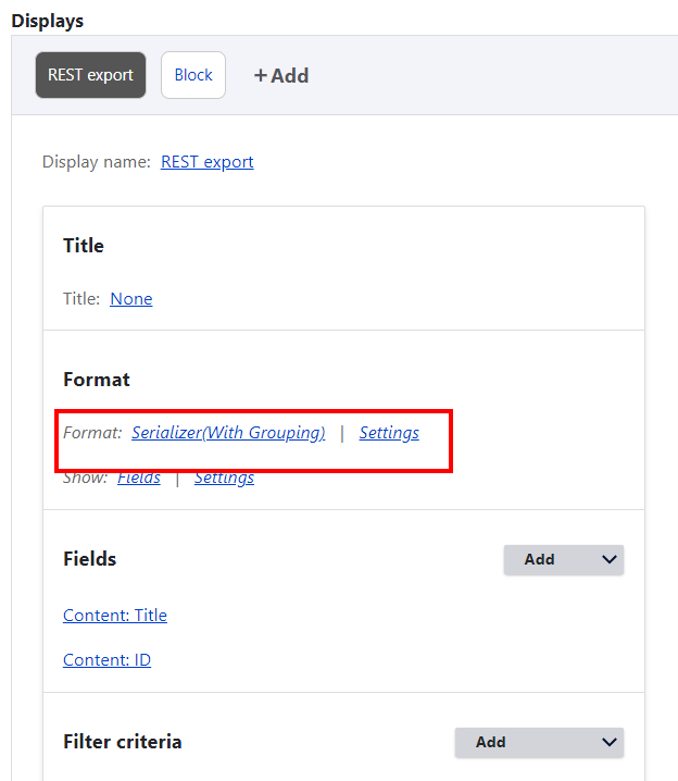 Views REST Export Field Grouping | Drupal.org Views REST Export Field Grouping | Drupal.org