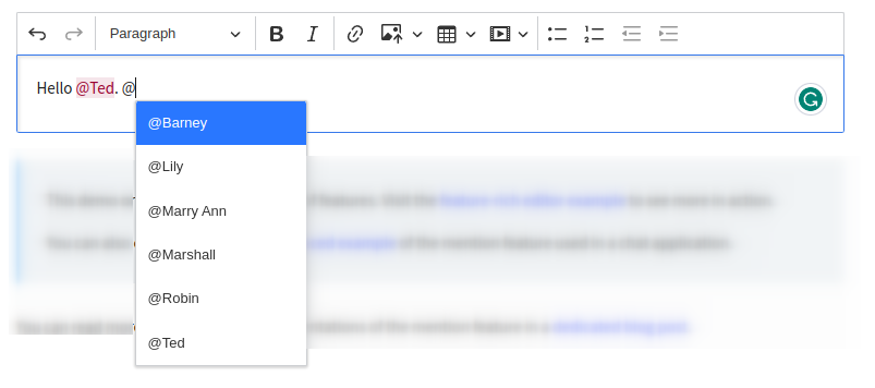 CKEditor mentions | Drupal.org