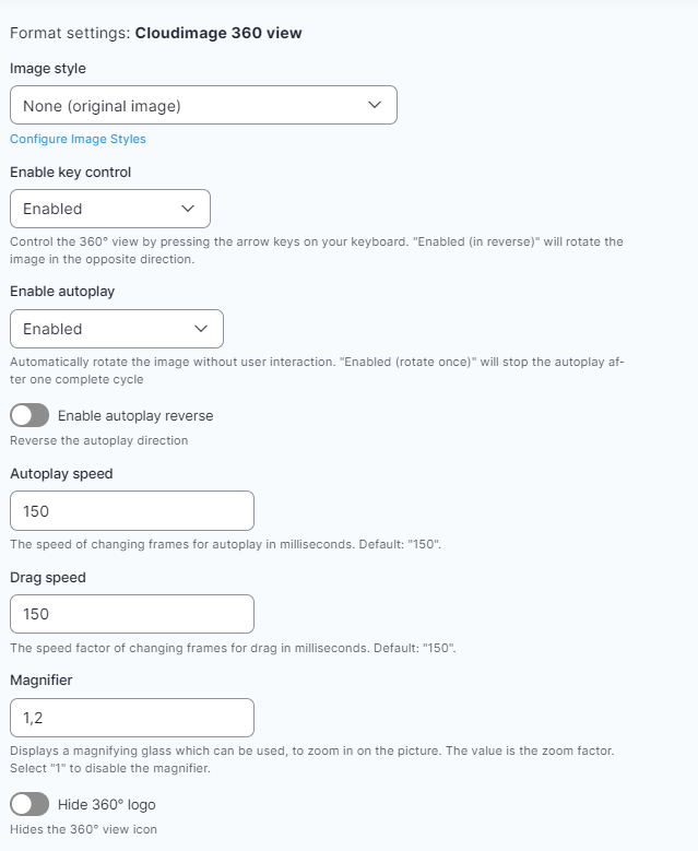 JS Cloudimage 360 View Image Formatter | Drupal.org