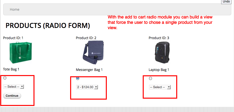 Commerce Add to Cart radio input form | Drupal.org