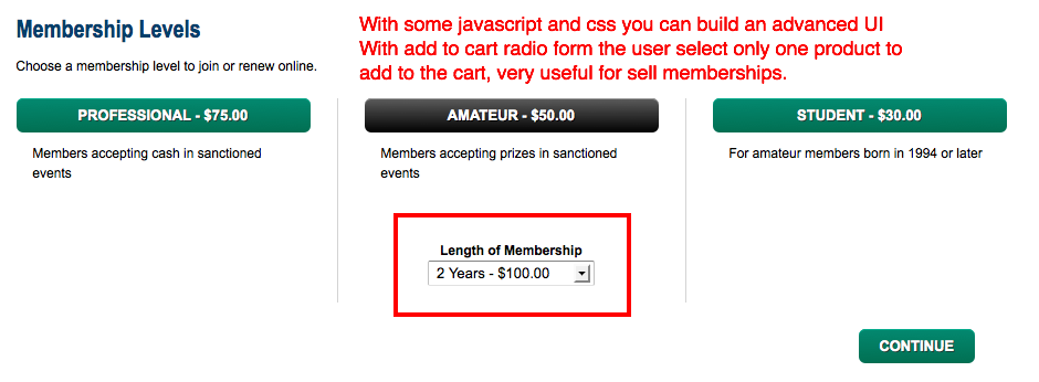 Commerce Add to Cart radio input form | Drupal.org