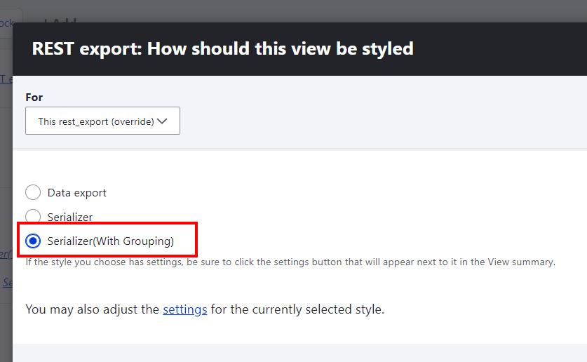 Views REST Export Field Grouping | Drupal.org Views REST Export Field Grouping | Drupal.org