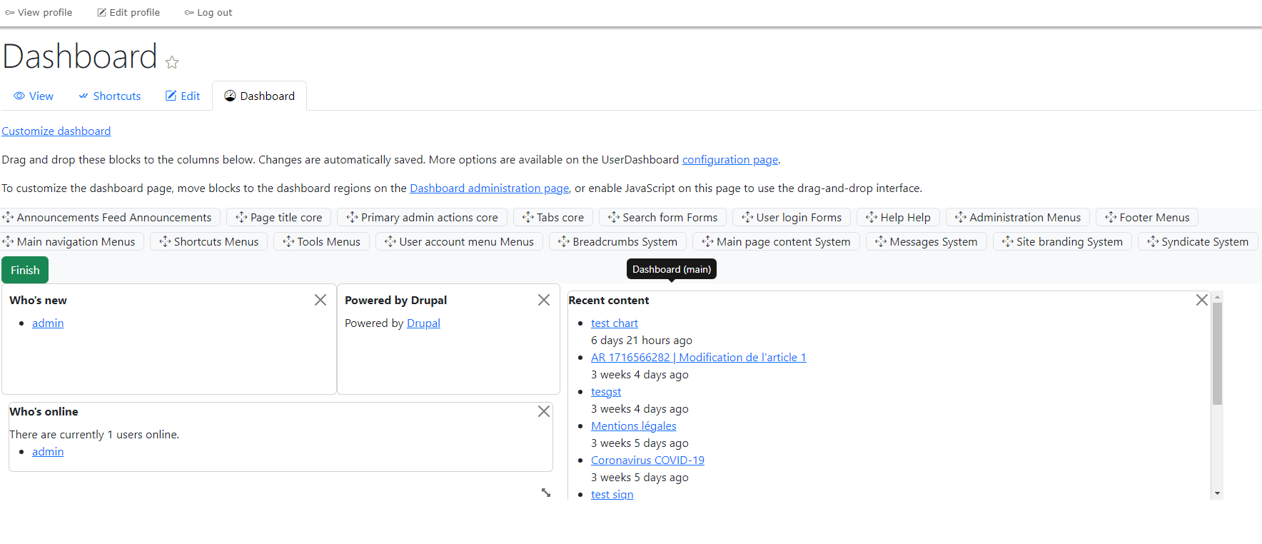 User dashboard Bootstrap | Drupal.org