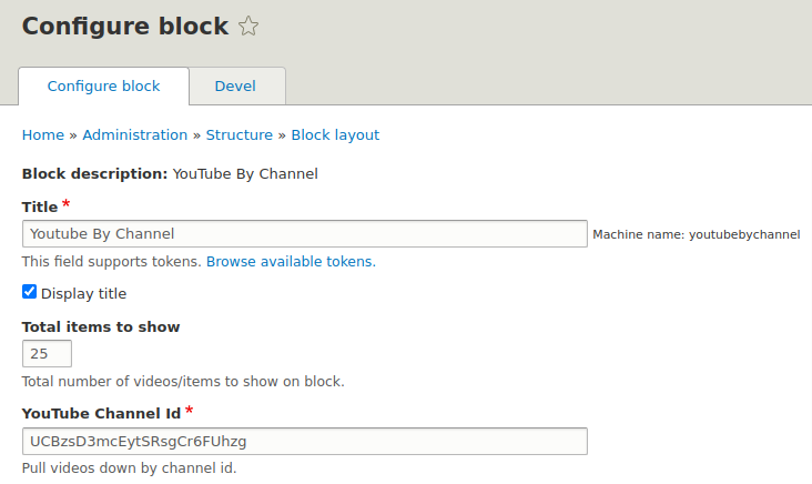YouTube Blocks | Drupal.org