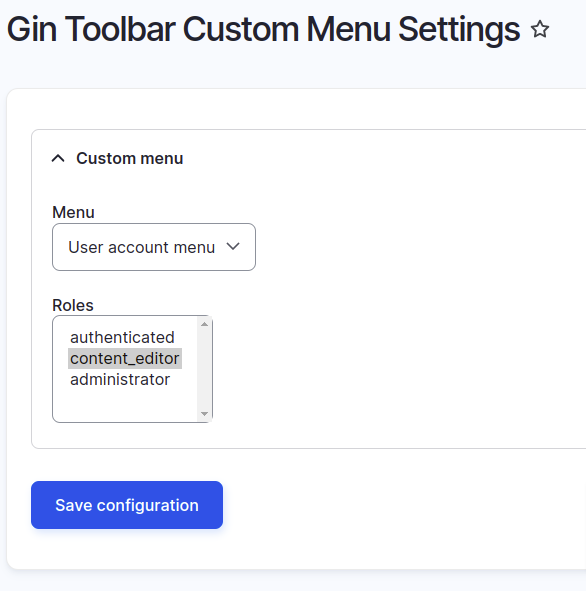 Gin Toolbar Custom Menu | Drupal.org Gin Toolbar Custom Menu | Drupal.org