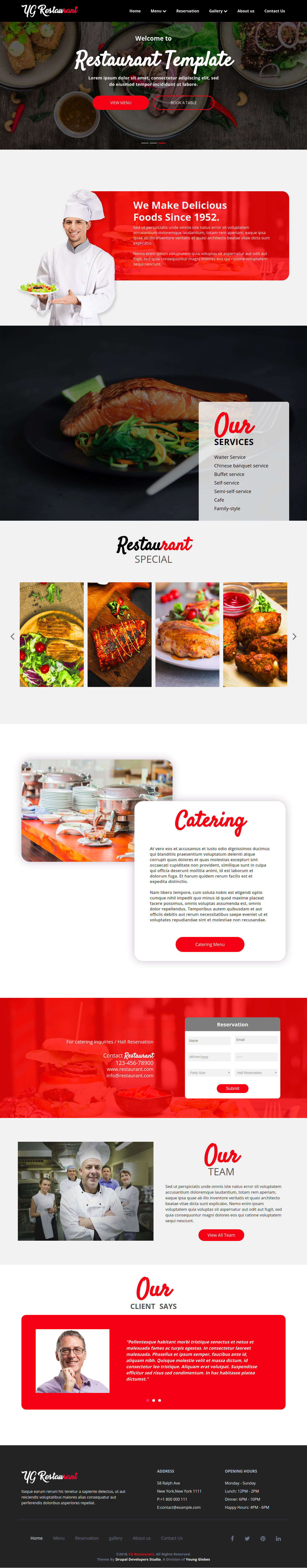 YG Restaurant | Bootstrap based Drupal 10 theme | Drupal.org