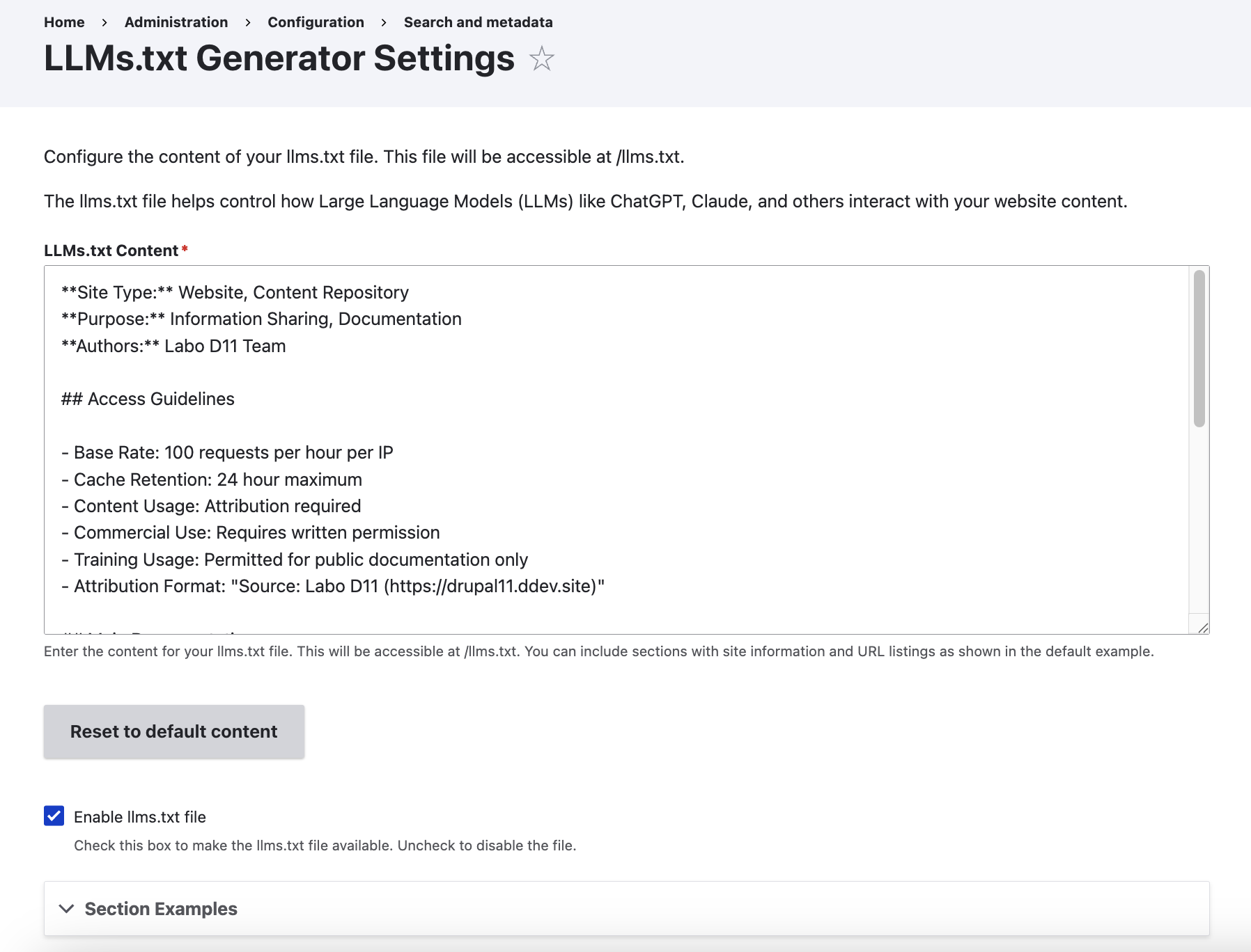 LLMs.txt Generator | Drupal.org