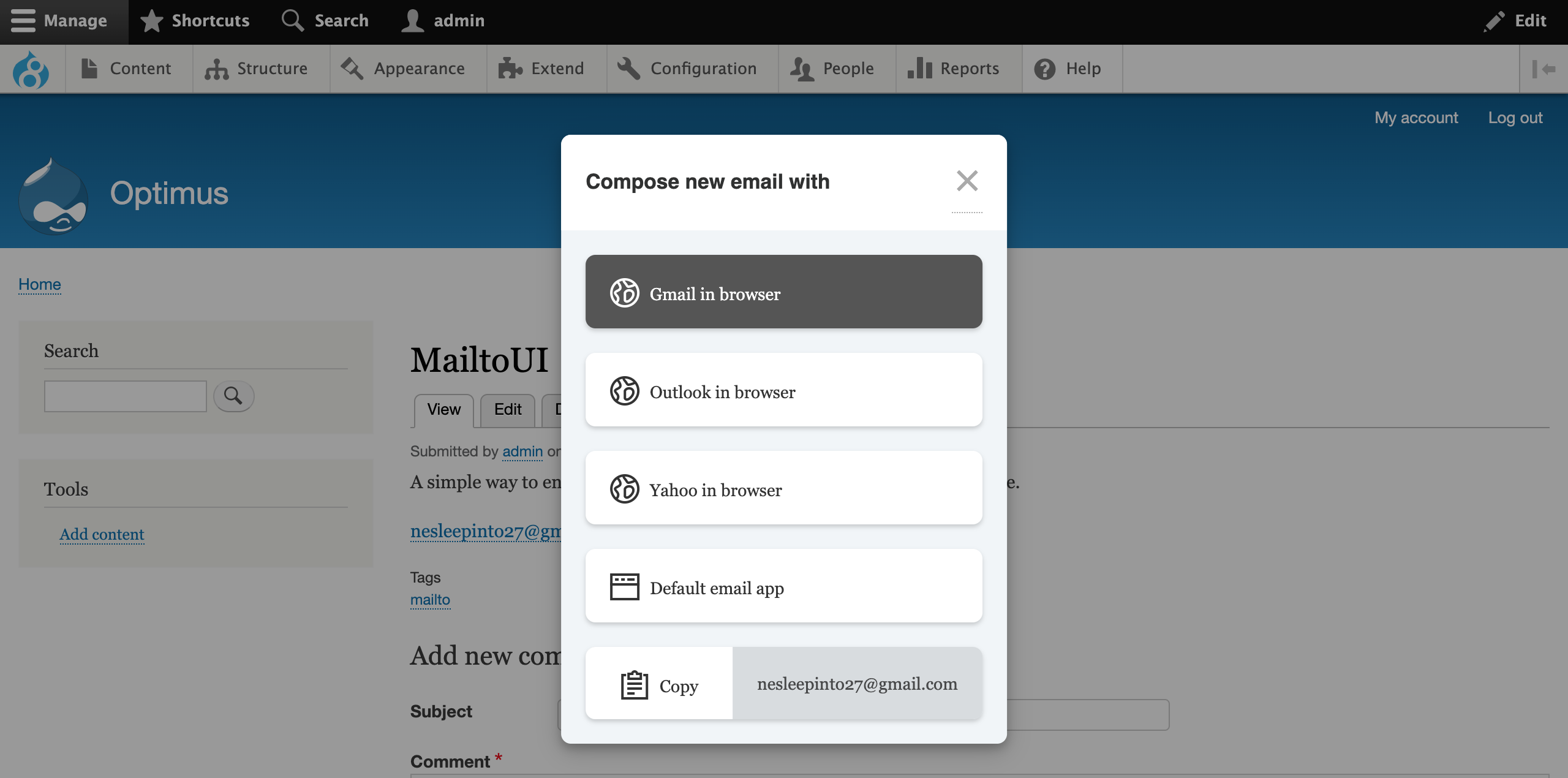 Mailto UI | Drupal.org Mailto UI | Drupal.org