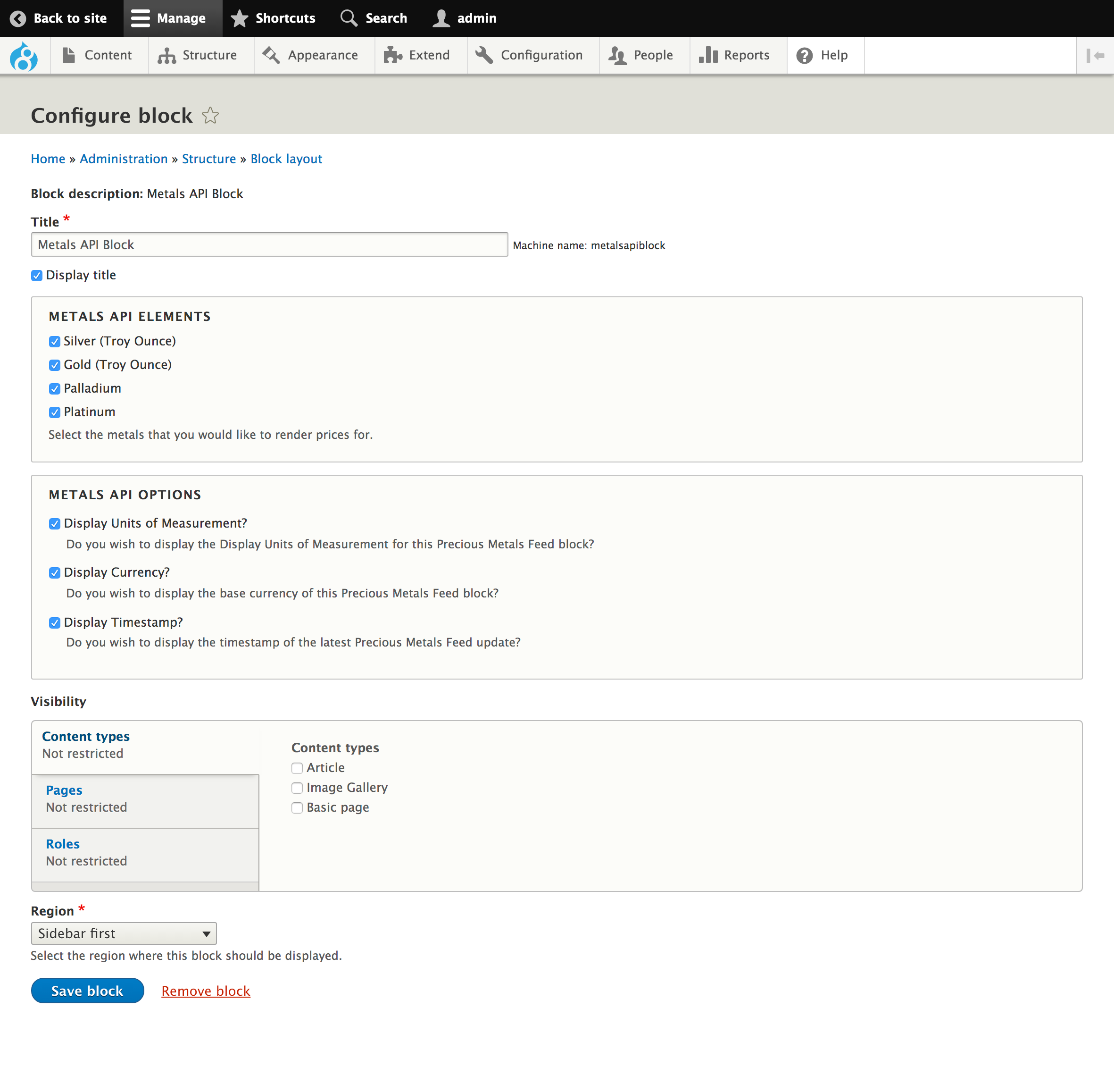 Metals API | Drupal.org